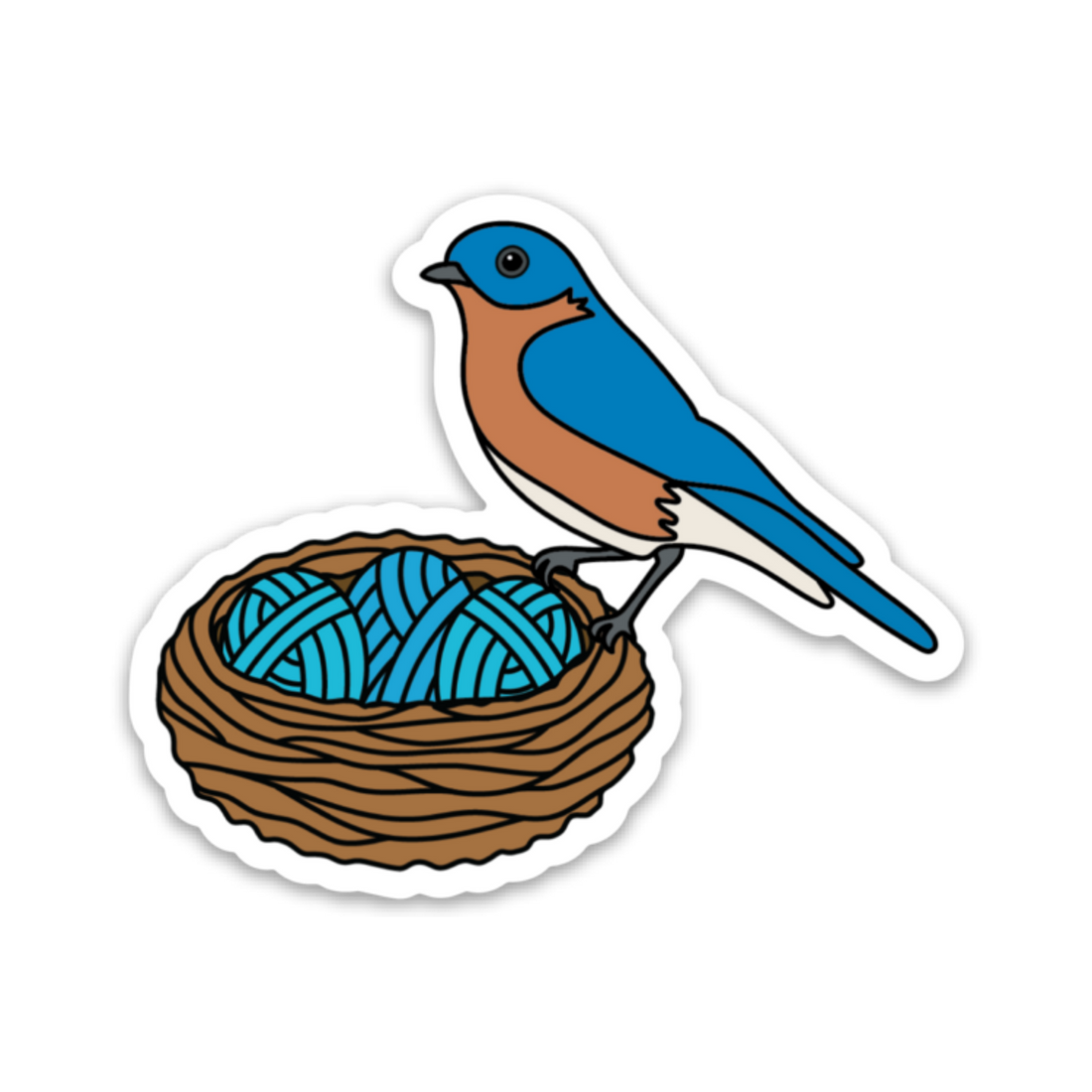Bluebird Nest Sticker – Camp Stitchwood